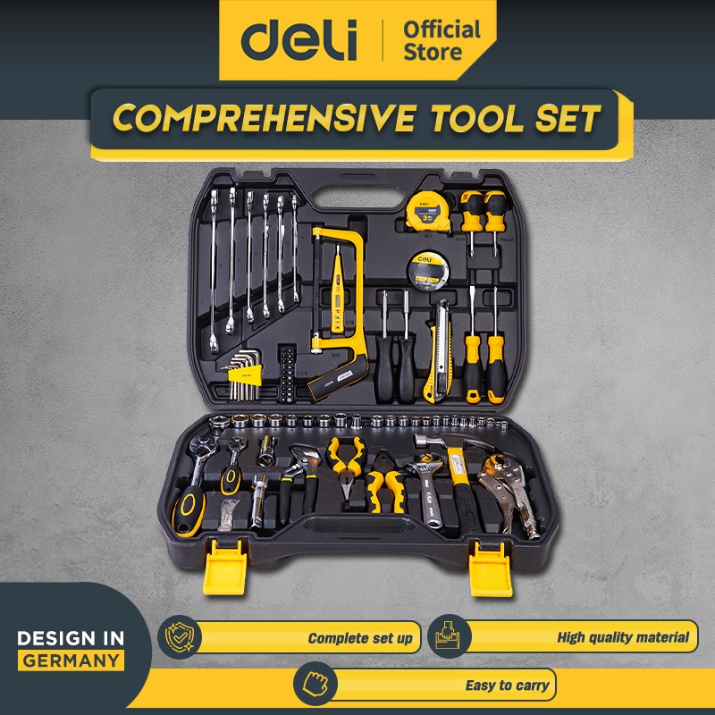 Jual Deli Tools / Deli Set Perkakas / Comprehensive Tools Set 79 PCS ...