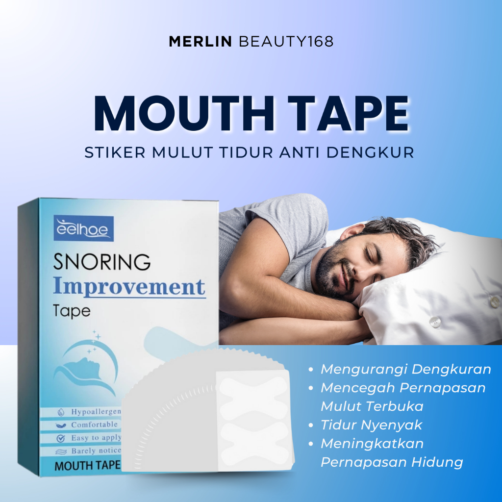 Jual EELHOE Mouth Tape Sleep 120pcs Plester Mulut Tidur Penutup Mulut ...