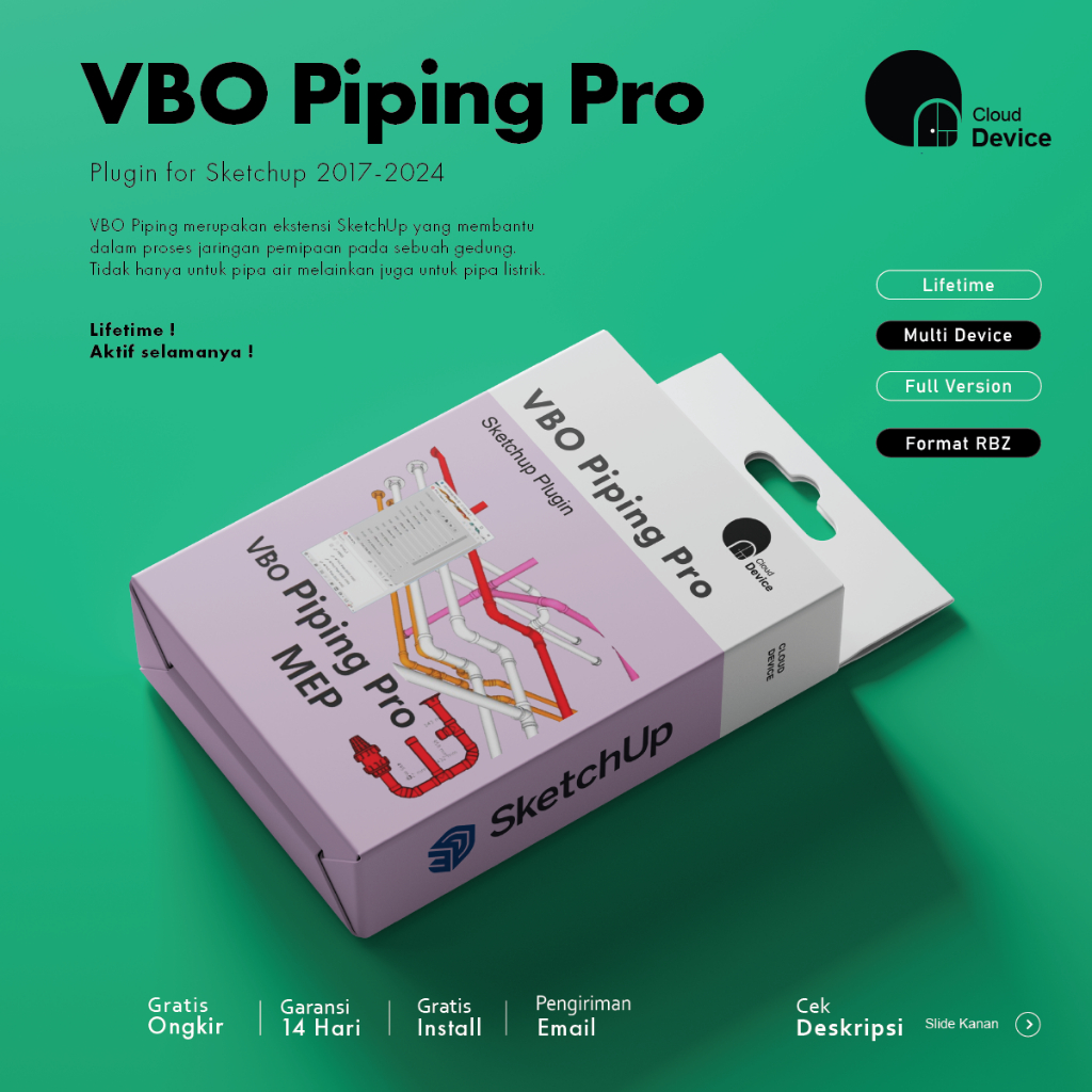 Jual VBO Piping Pro Plugin SketchUp 2017-2024 | Shopee Indonesia
