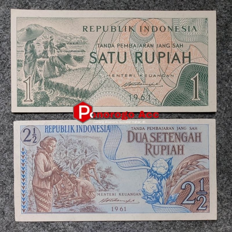 Jual Paket set lengkap 1 dan 2 setengah rupiah sandang pangan tahun ...