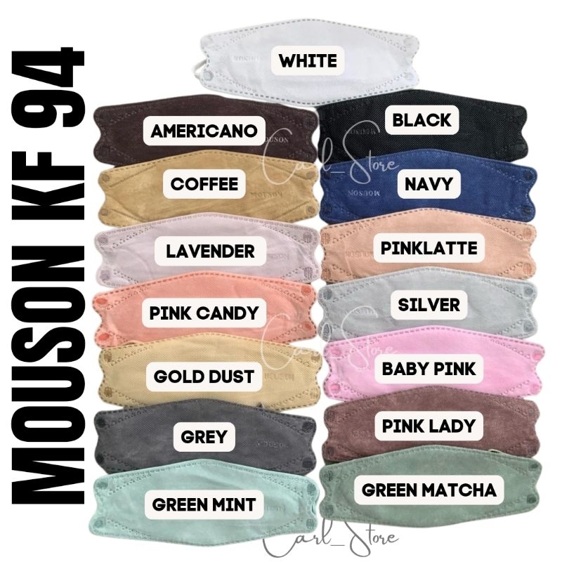 Jual Masker Mouson KF94 4Ply Mask Korea Original Emboss Belahan Hidung ...