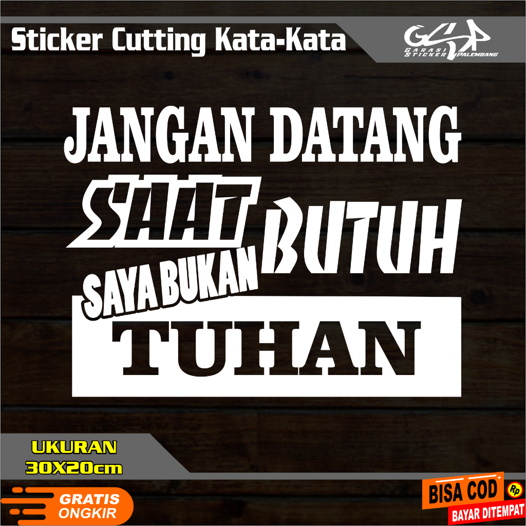 Jual sticker mobil stiker mobil kata kata lucu kaca mobil | Shopee ...