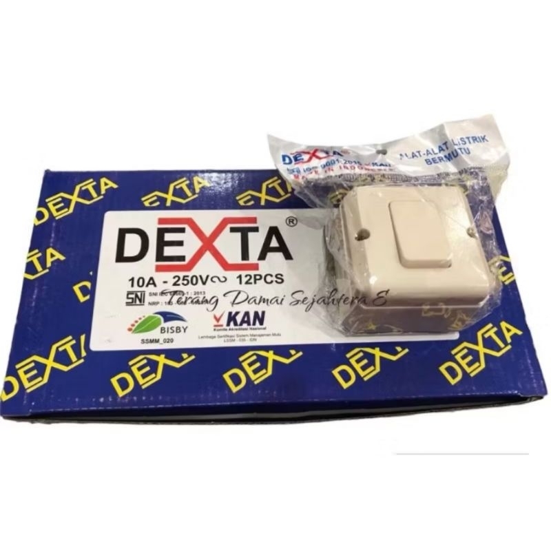 Jual DEXTA Saklar OB Timbul Engkel Seri Stop Kontak SNI | Shopee Indonesia