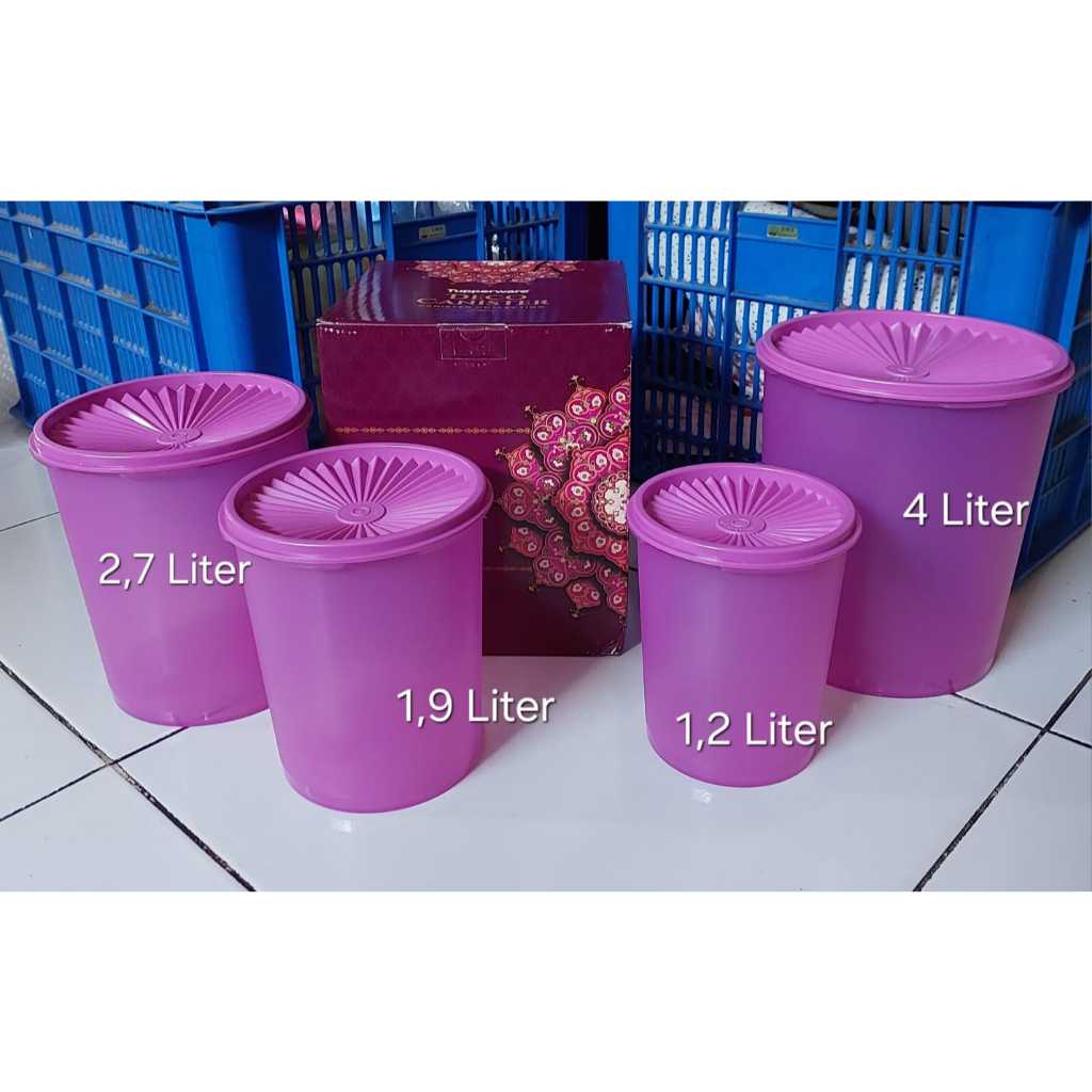 Jual TUPPERWARE Toples Set Deco Canister Set (4 pcs + Box) | Shopee ...