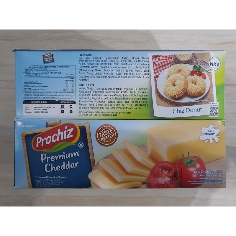 Jual prochiz premium cheddar repack 1kg | Shopee Indonesia