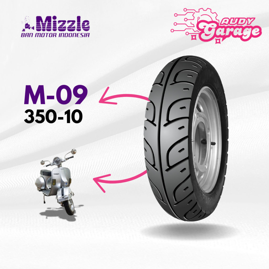 Jual Ban Motor Vespa Ring 10 Mizzle M09 350-10 Ban Tubles Depan Belakang | Shopee Indonesia