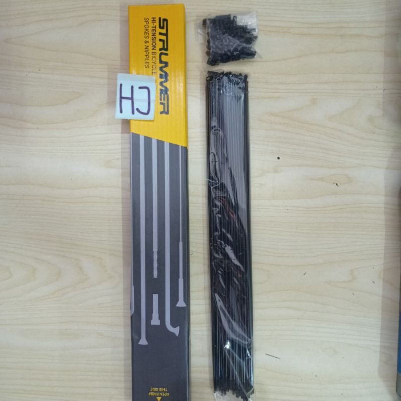 Jual Ruji Spoke Strummer Sus 304 290 mm Stainless isi 36 Pcs Hitam dan ...
