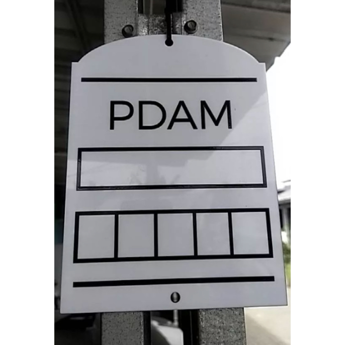 Jual Papan Akrilik Tulis Meteran PDAM / Board Acrylic PDAM or PLN Sign ...
