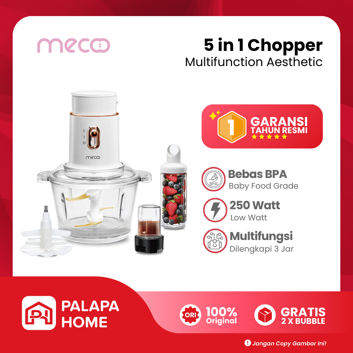 Jual Mecoo Chopper 5 in 1 Aesthetic Food Processor | Mecco Blender ...