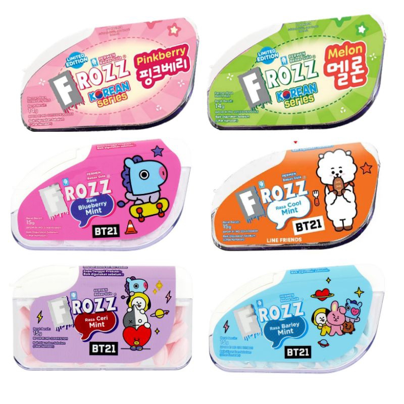 Jual Frozz Limited edition BT21 bts Aneka Permen Cool Barley Cherry ...