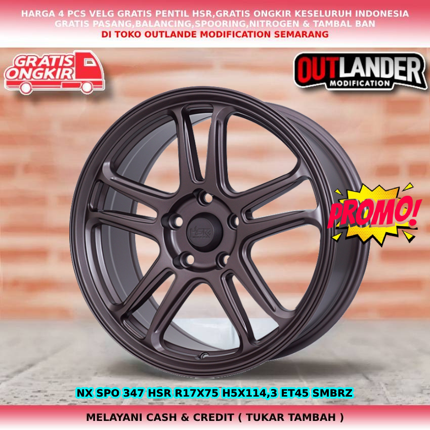 Jual Velg mobil ring 17 xpander terios biante mazda3 outlander stargazer creta juke hrv hsr nx ...