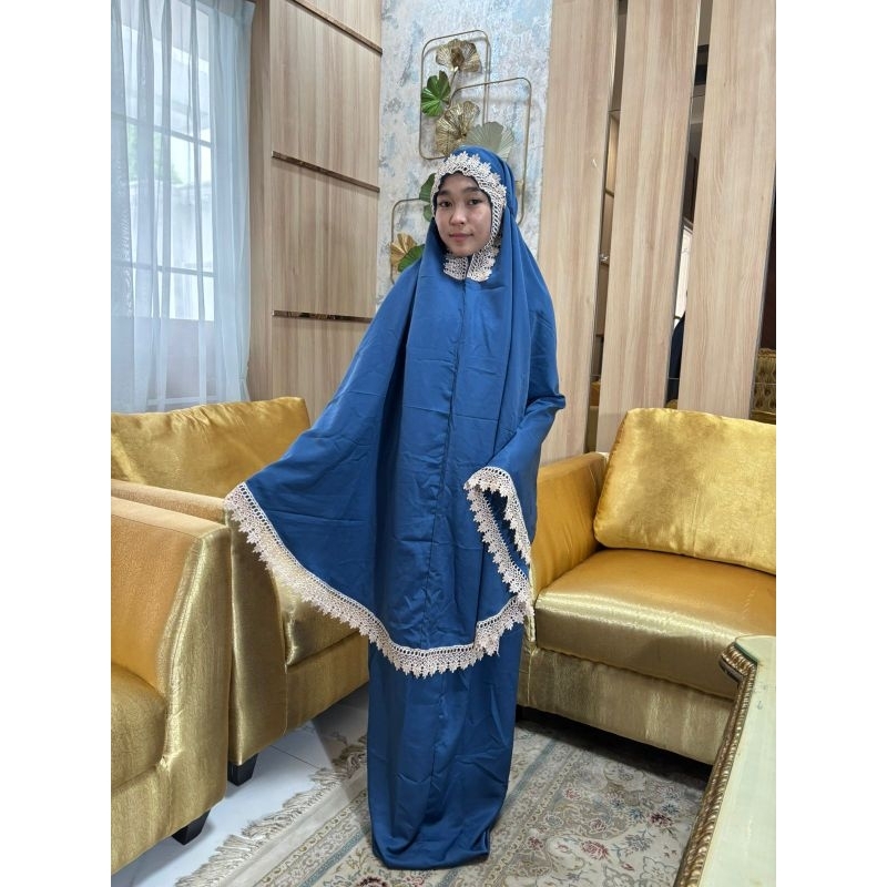 Jual Mukena premium bahan katun dior renda mewah | Shopee Indonesia
