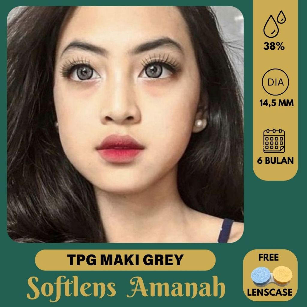 Jual Softlens TPG MAKI GREY 14,5MM / Softlens Amanah / Softlen / Soflen ...