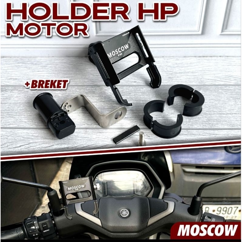Jual Paket MOSCOW P30 + Bracket Spion Mototiger Holder HP Motor Full ...