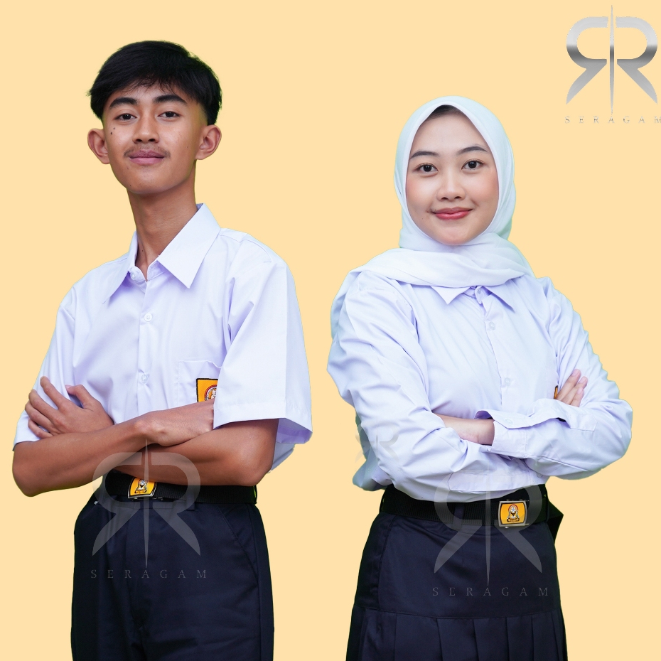 Jual RR Seragam - Baju Kemeja Seragam Sekolah Smp Lengan Panjang Lengan ...