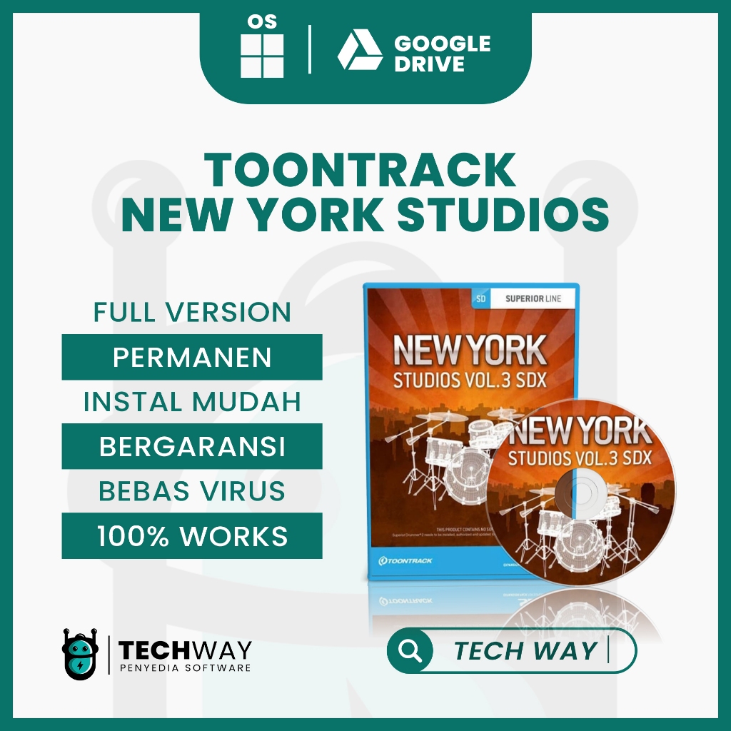 Jual Toontrack New York Studios Vol.3 SDX | Windows Drummer Library ...
