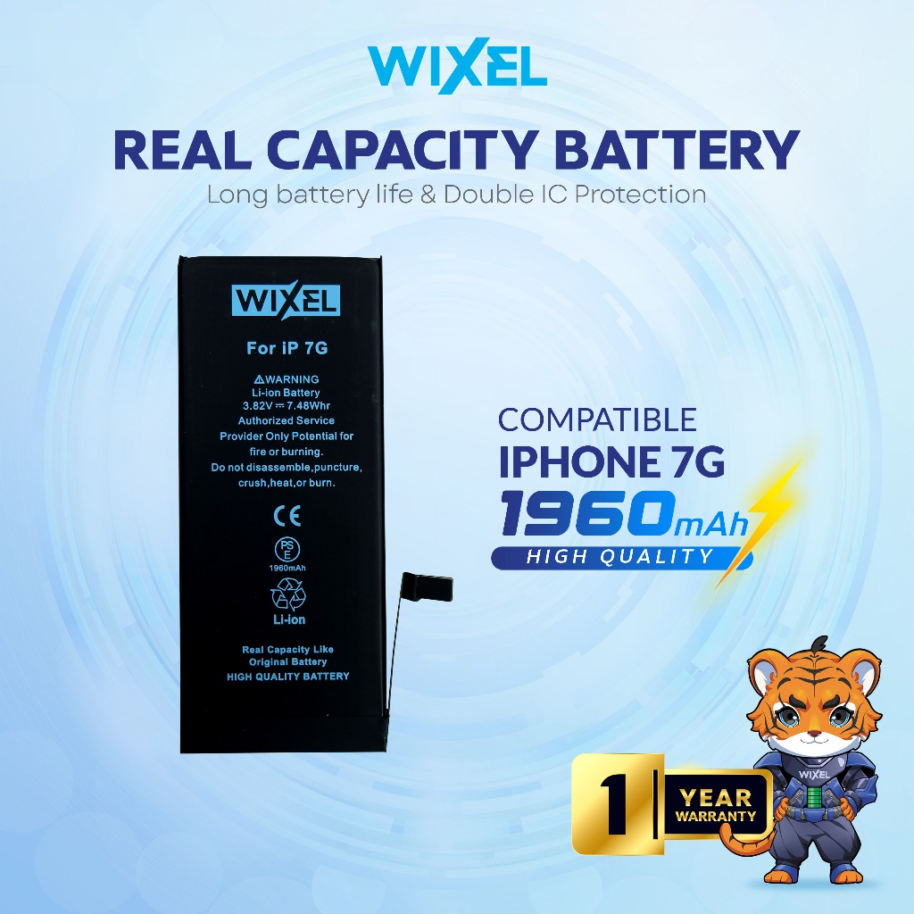 Jual WIXEL Baterai Iphone 7 7G Batre Batrai Battery Dual Double Power ...