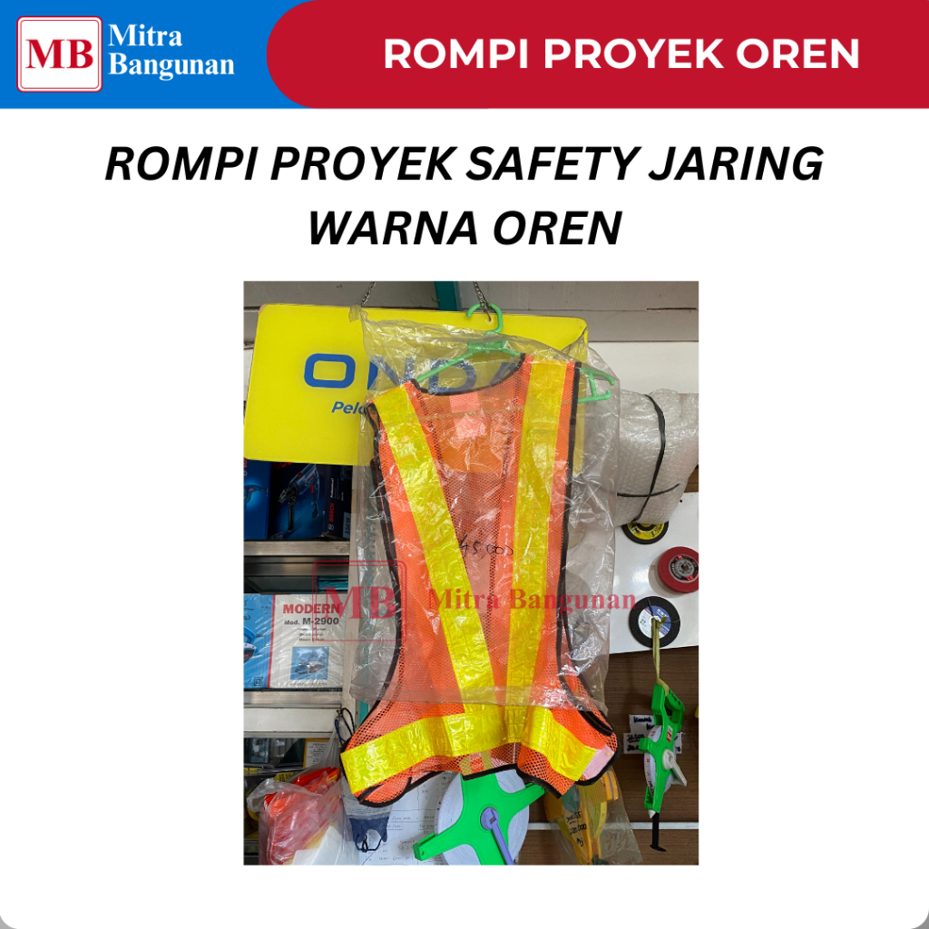 Jual ROMPI PROYEK / SAFETY / ROMPI JARING WARNA OREN | Shopee Indonesia