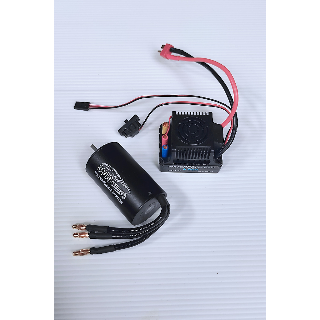 Jual ESC Waterproof Brushless 80A 2s 4s Lipo Motor 3660 3300KV | Shopee ...