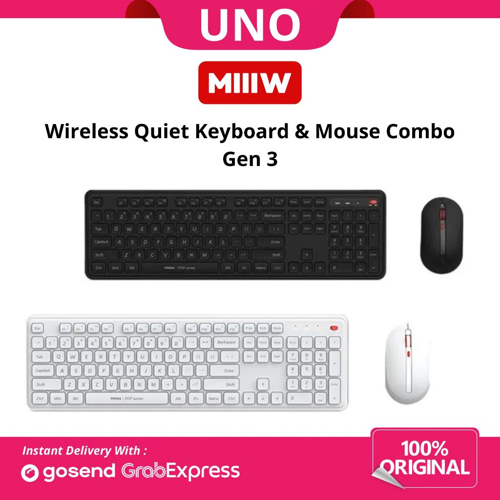 Jual MIIIW Keyboard and Mouse Combo Gen 3(MW24PB03) | Shopee Indonesia