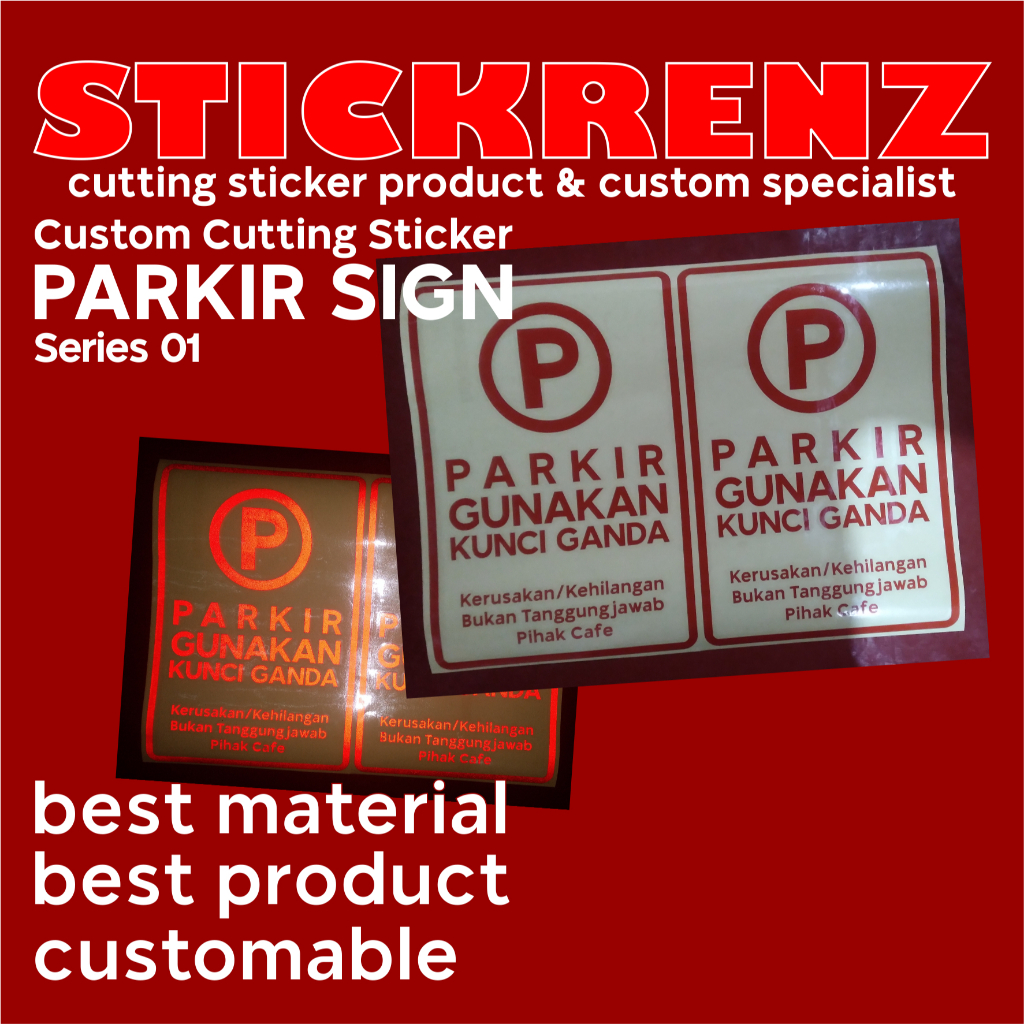 Jual Cutting Sticker Stiker Industrial Kantor Toko Parkir Sign 01 ...