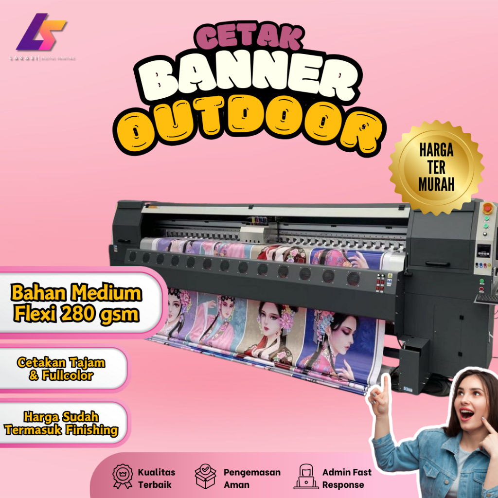 Jual Cetak Spanduk / Banner Outdoor Flexi 280 gsm Hi-Res Cetakan Tajam ...