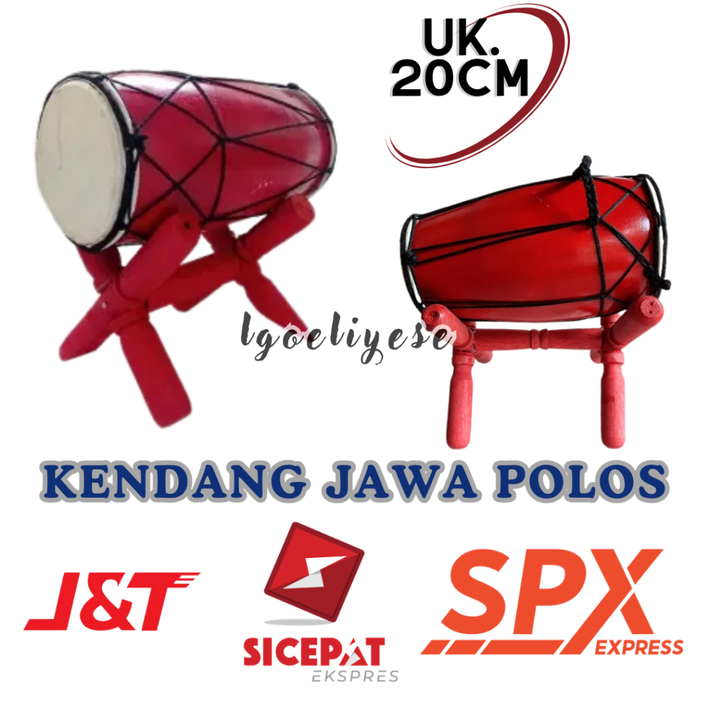 Jual Kendang Jawa Polos Uk. 20 Cm / Mainan Tradisional Anak Kecil ...