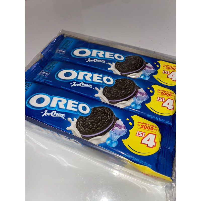 Jual OREO RASA ICE CREAM 1 BOX ISI 12 PCS 4 KEPING | Shopee Indonesia