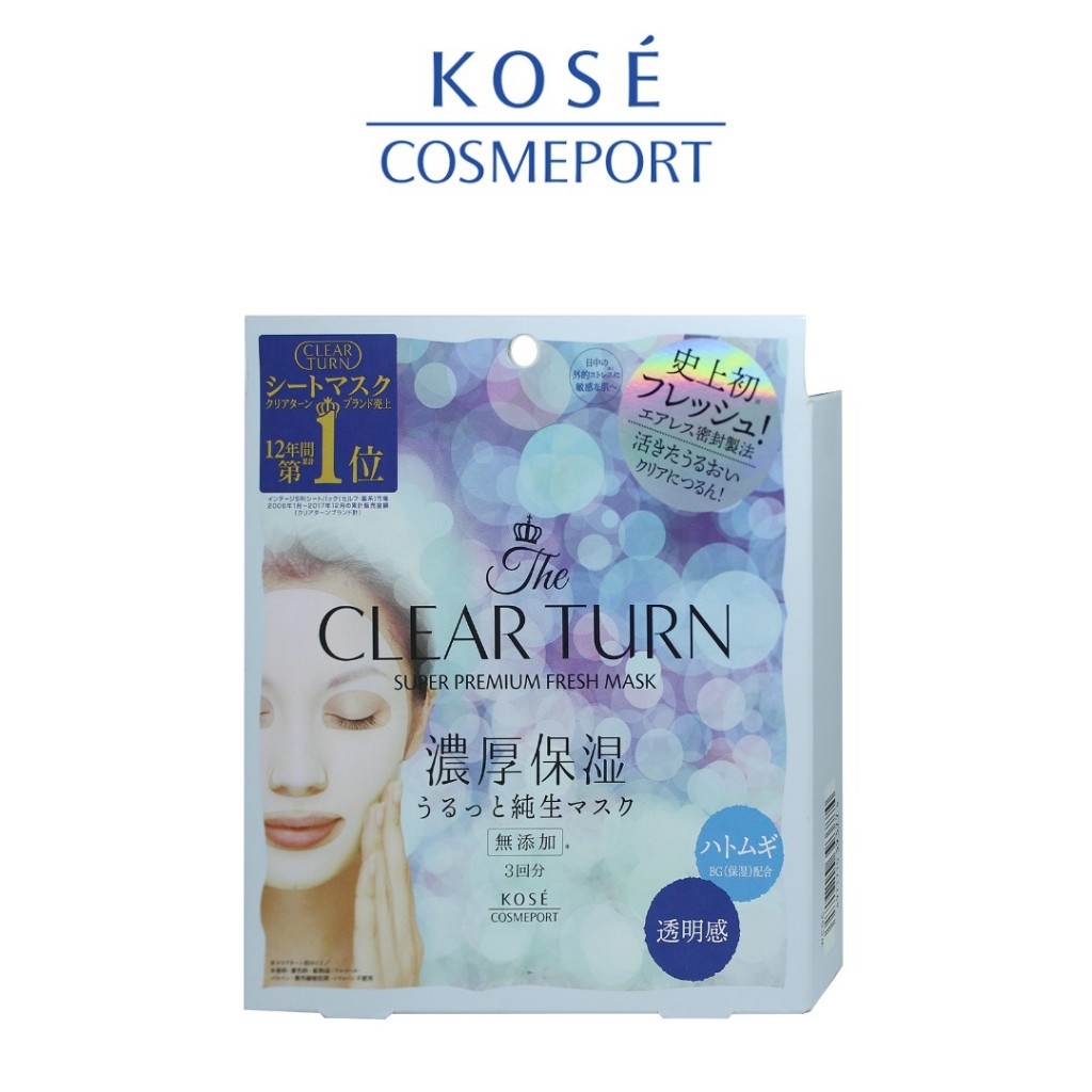 Jual Kose Clear Turn Premium Fresh Mask B 3 sheets x 27gr | Shopee ...