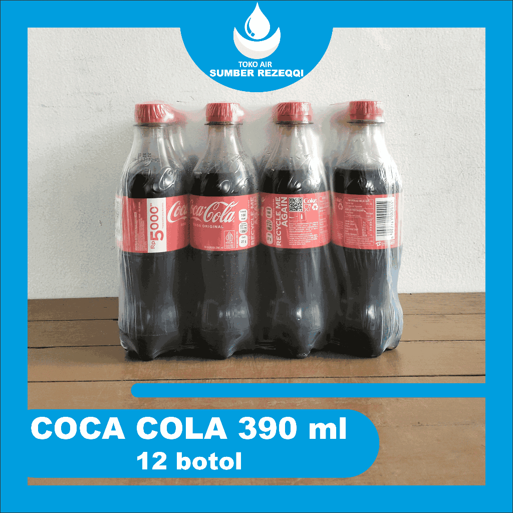 Jual COCA COLA BOTOL 390 ml (12 BOTOL) MINUMAN SODA | Shopee Indonesia