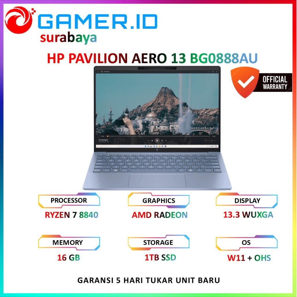 Jual HP PAVILION AERO 13 RYZEN 7 8840 16GB 1TB 13.3WUXGA IPS | Shopee ...