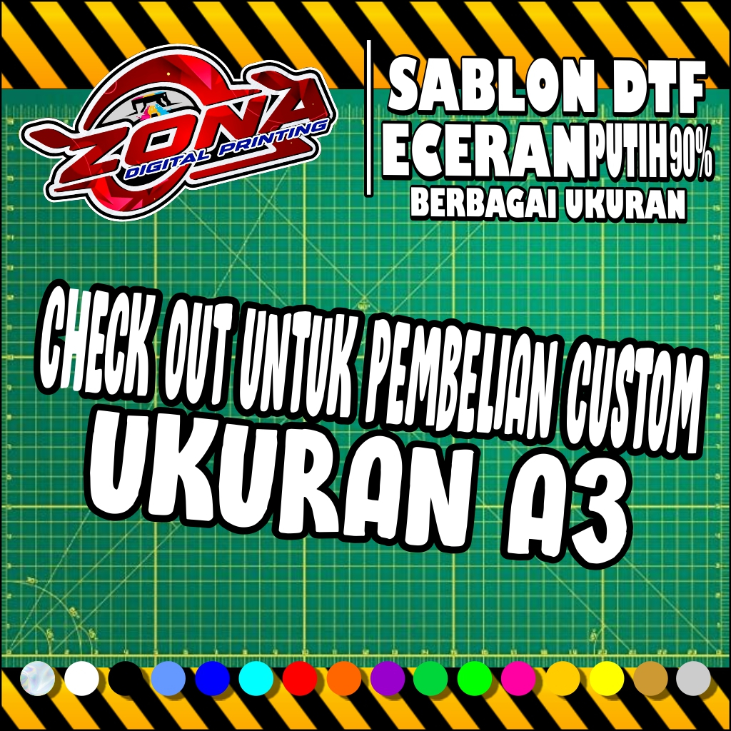Jual Sablon DTF sablon setrika custom Ukuran A3 | Shopee Indonesia