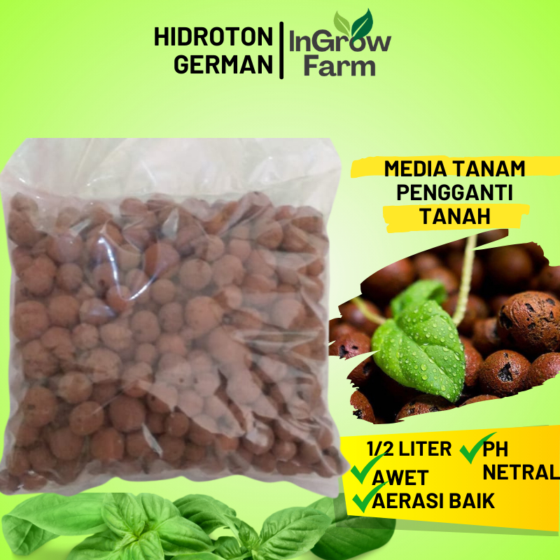 Jual Media Tanam Hidroton Jerman 1/2 Liter untuk Hidroponik dan ...