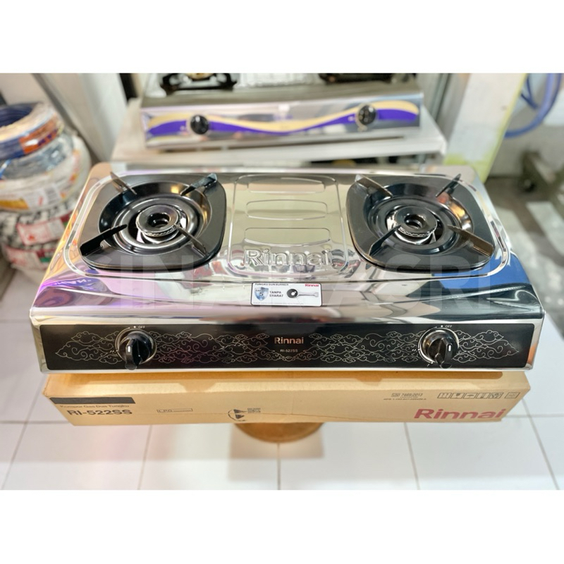 Jual Kompor Gas Rinnai RI-522 SS 2 Tungku RI-522 SS Stainless | Shopee Indonesia