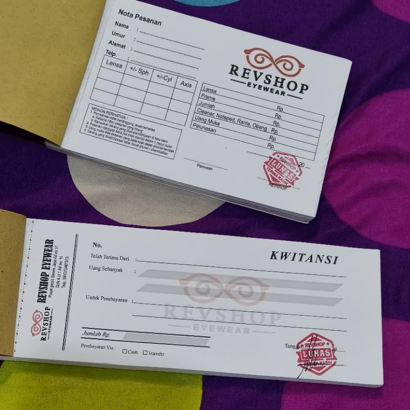 Jual Nota Kwitansi Optik Custom | Shopee Indonesia