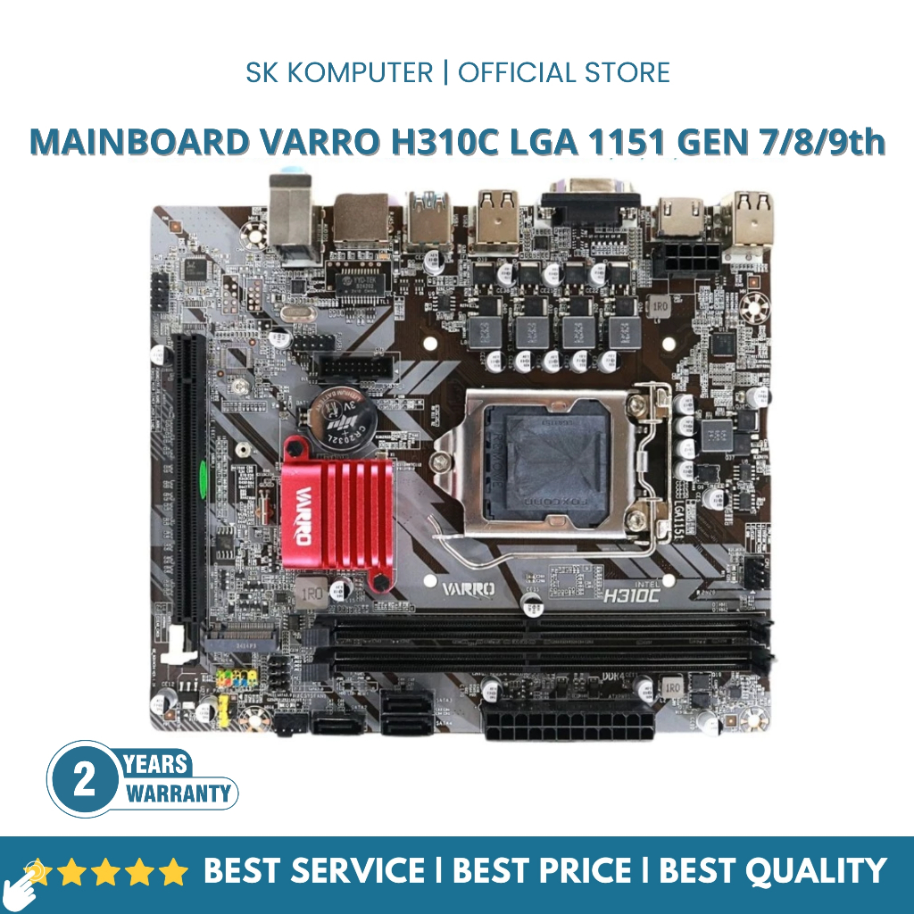 Jual Motherboard VARRO H310C LGA 1151 6/7/8/9th Gen - Support Intel ...