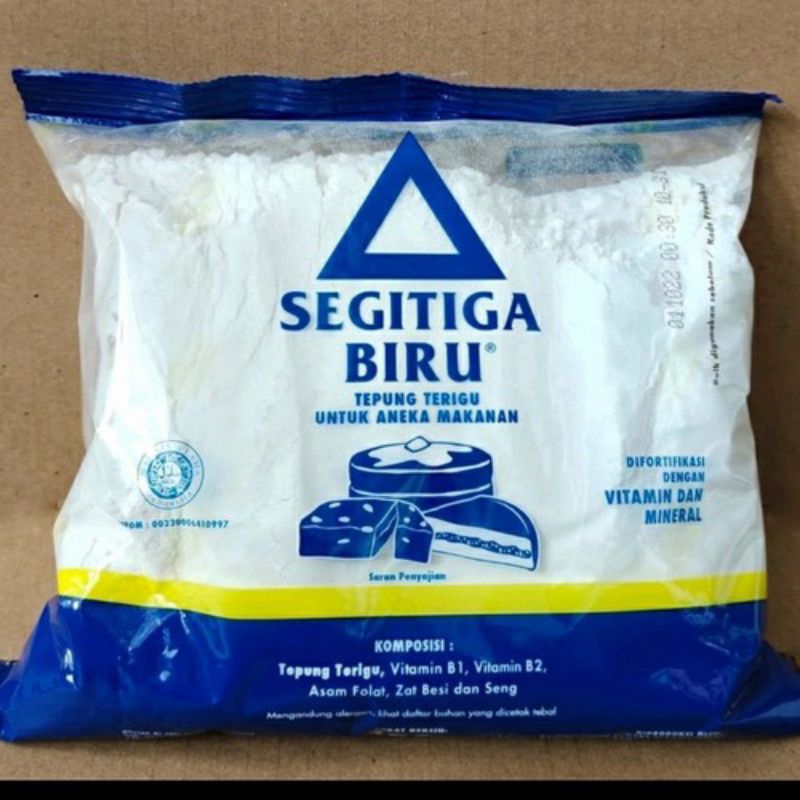 Jual Tepung terigu 500 gr segitiga biru 500 gram 1 karton isi 20 pc ...