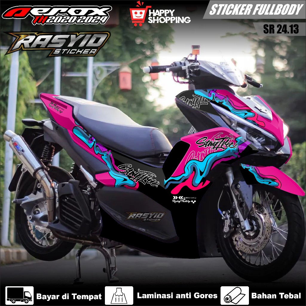Jual Sticker Decal Full Body Yamaha Aerox 155 New Connected Cyber City ...