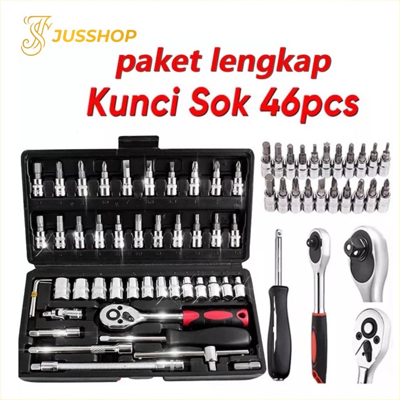 Jual Harga Bagus Kunci Sok Set 46pcs Kunci Socket Full Set Lengkap ...