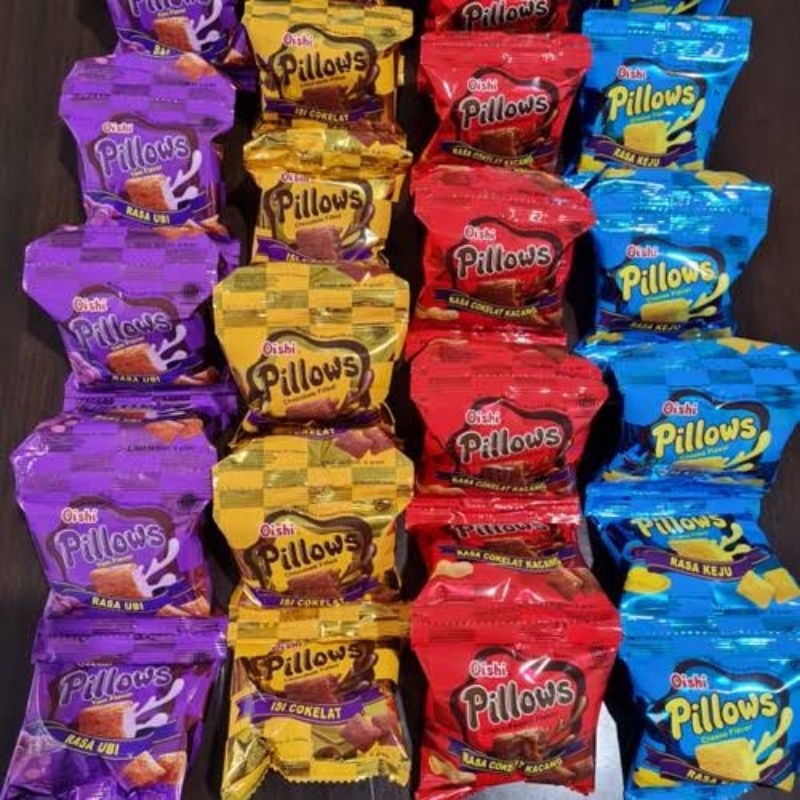 Jual Oishi Pillows Snack Bantal dengan Berbagai Varian Rasa Sepak isi ...