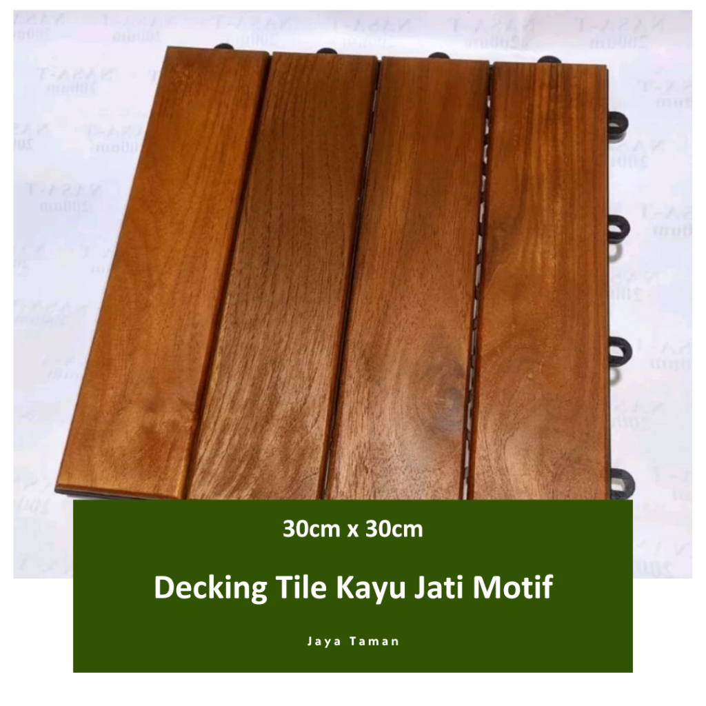 Jual Promo COD!!! Decking Tile Lantai Kayu Jati Motif Salur 4 Finishing ...