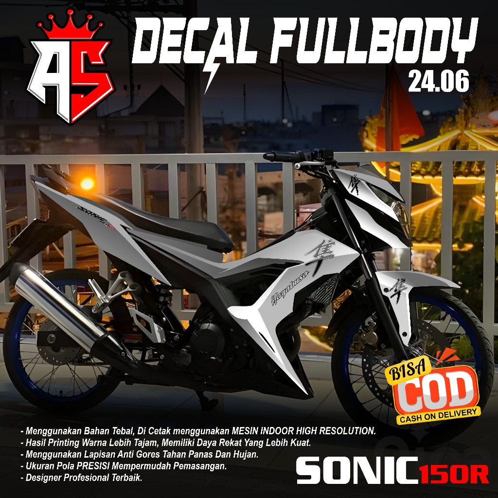 Jual COD Decal Sticker Full Body Honda Sonic 150r Stiker Decal Honda ...