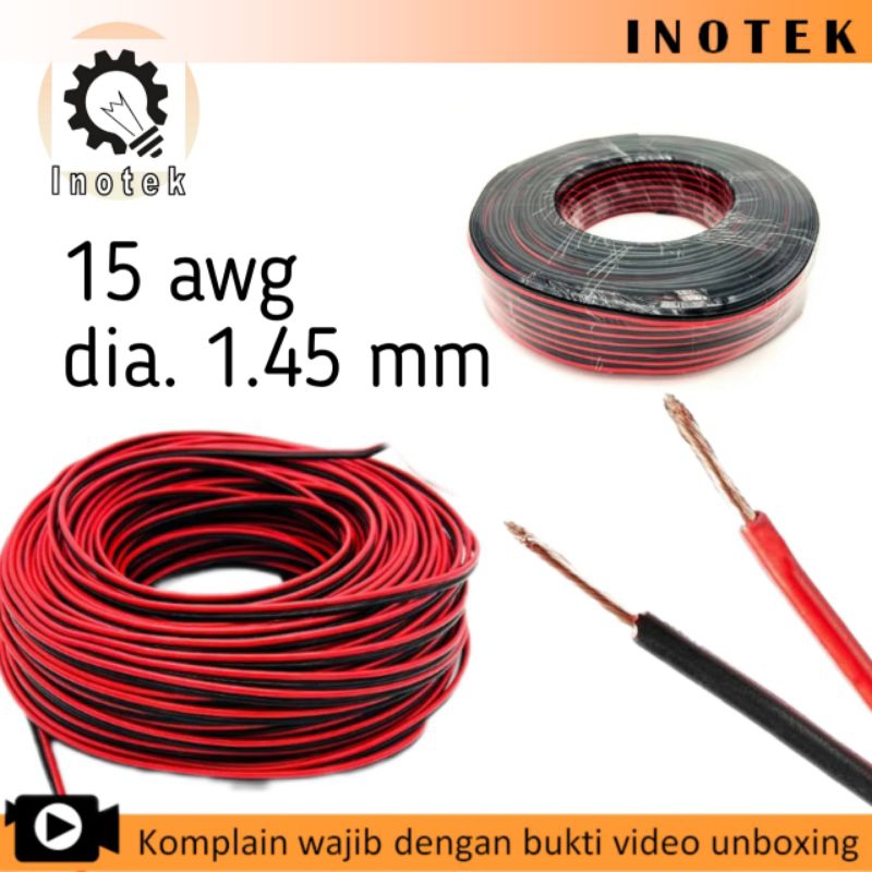 Jual Kabel merah hitam 15 awg harga per meter | Shopee Indonesia