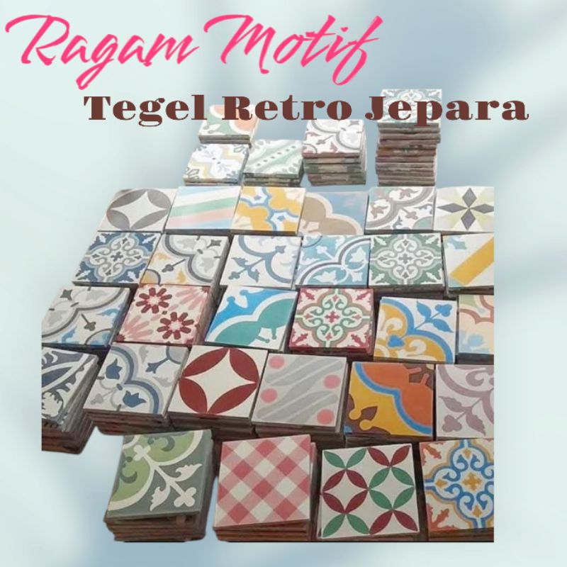 Jual Ubin Tegel Motif & Tegel Polos Warna 20x20cm | Shopee Indonesia