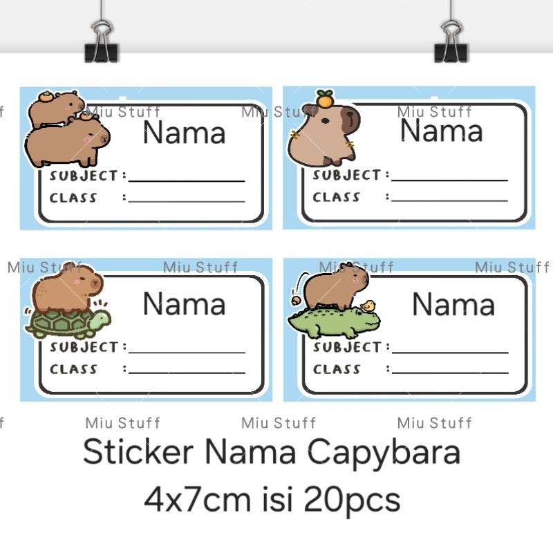 Jual PO 3 hari (Bentuk Kotak) Stiker Sticker Nama Anak untuk di tempel ...