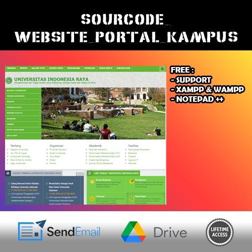 Jual Sourcode Web Portal Kampus dengan Codeigniter 3.x Support PHP 7 ...