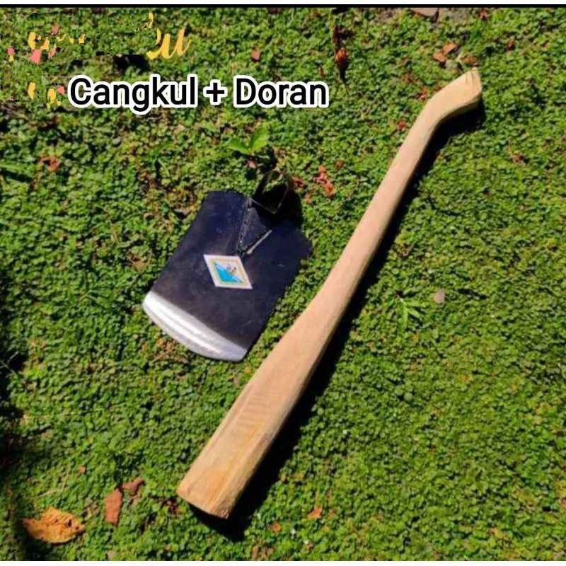 Jual Cangkul + Doran Kayu-Cangkul Cap Ayam Jago-Gagang cangkul kayu ...