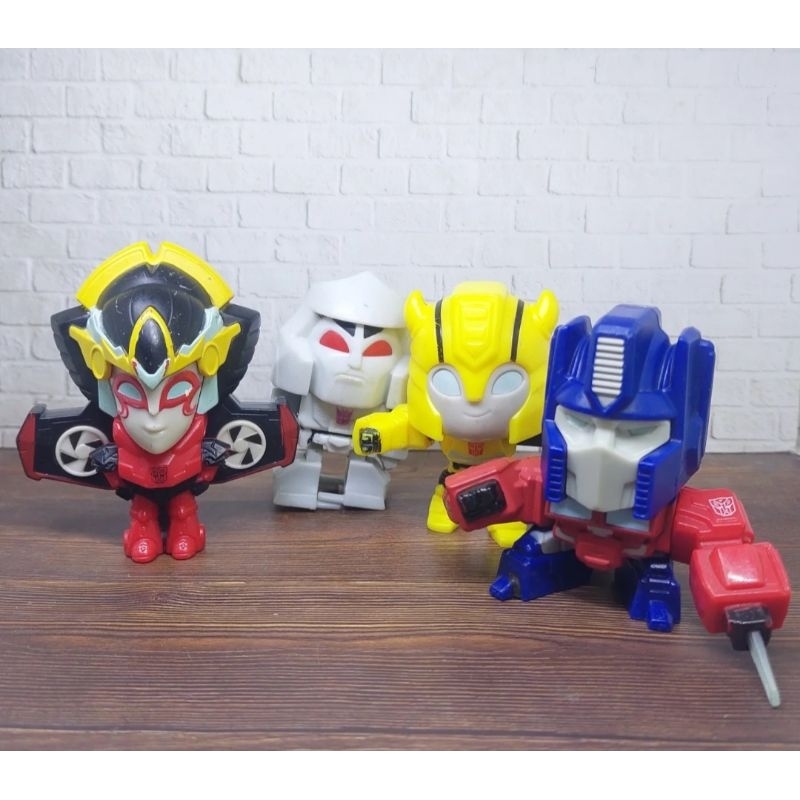 Jual Set 4pcs Transformers Figure Windblade, Megatron, Bumblebee, Optimus Prime mcd happy meal ...