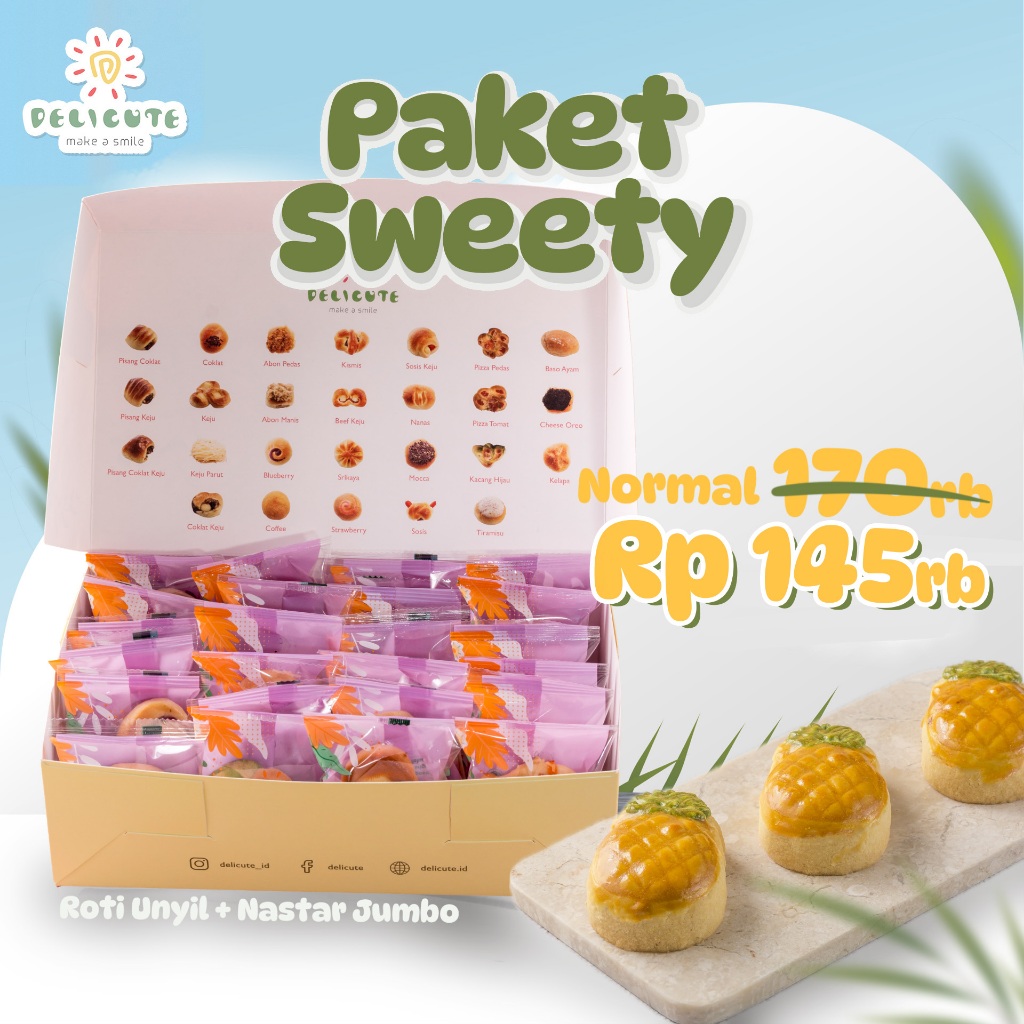 Jual PAKET SWEETY - BUNDLING NASTAR JUMBO + ROTI UNYIL (MIX RASA ...