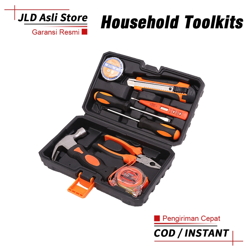 Jual JLD 9PCS Tool Kit Alat Rumah Tangga Toolkit Alat Pertukangan Rumah ...